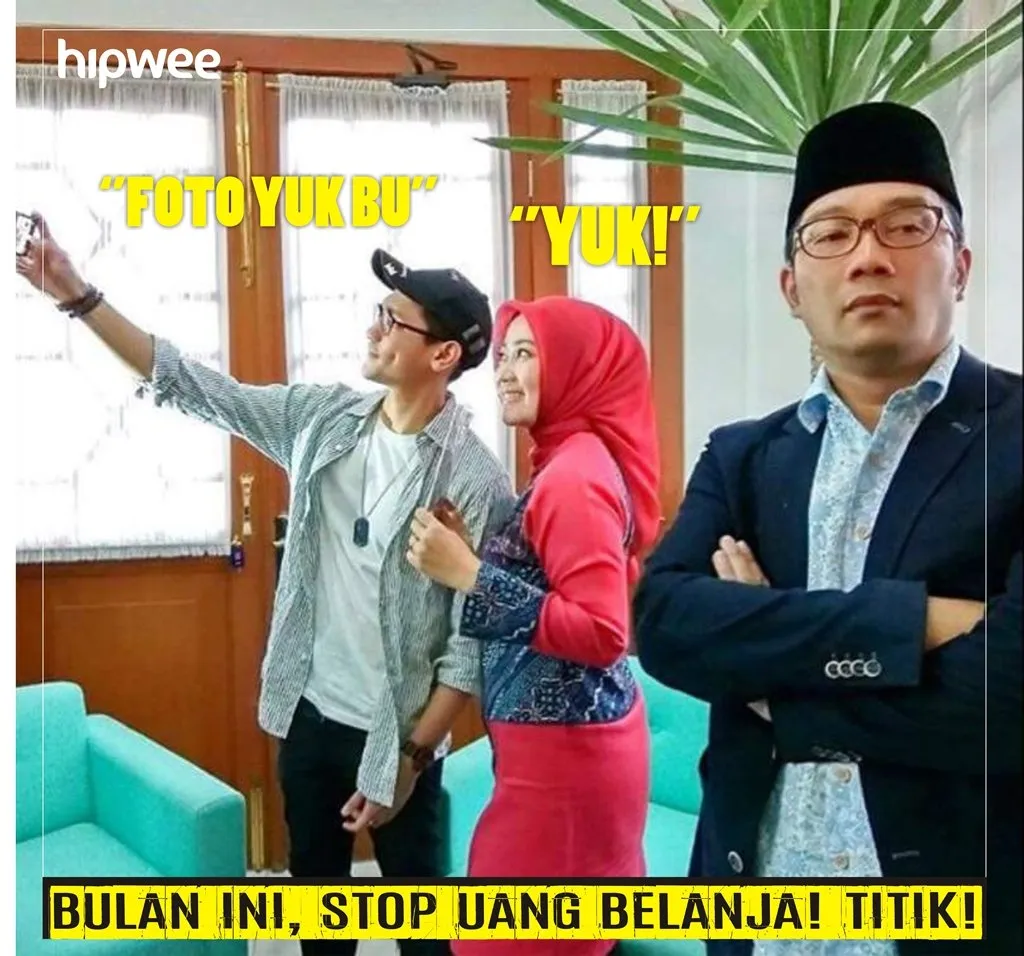 Kumpulan Meme Kang Emil Cemberut Ditinggal Sang Istri Selfie Bareng ...