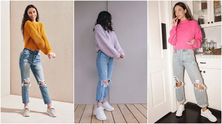 5 Warna Sweater yang Paling Pas Dipadukan dengan Celana Jeans Robek ...